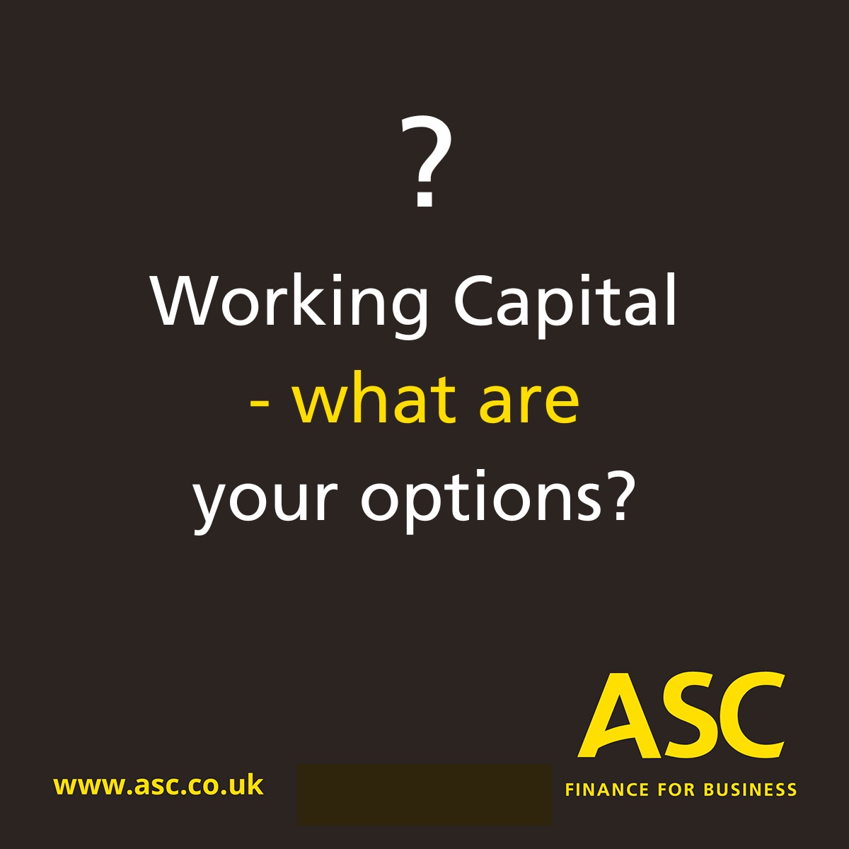 Options to secure working capital for your business - ASC Finance for ...